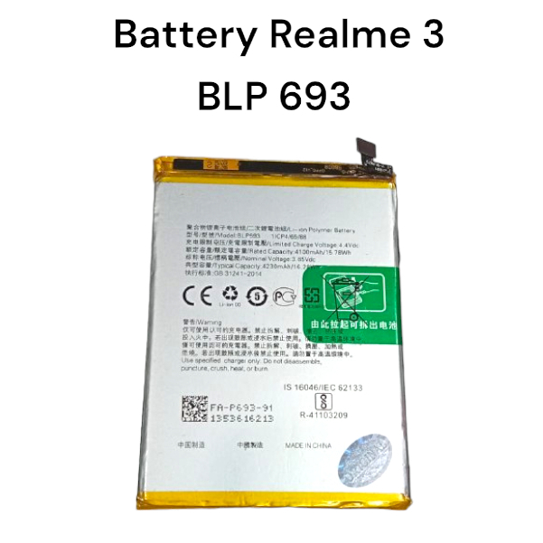 Jual Battery Batre Baterai Realme 3 BLP 693 BLP693 Original 100% ...