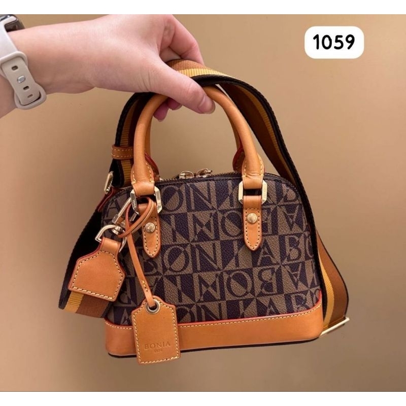 Jual tas bonia original sling bag alma xs monogram tali lebar | Shopee ...