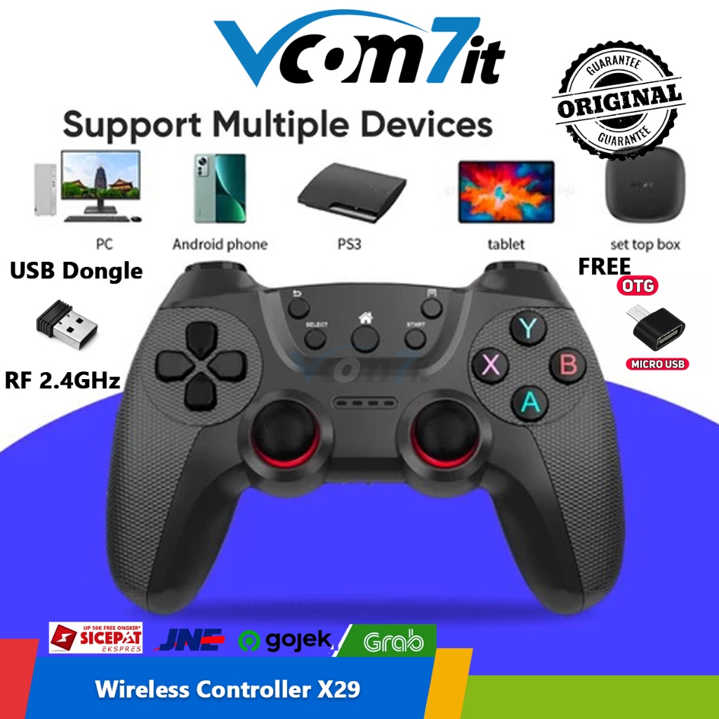 Jual Gamepad Joystick Wireless 2.4GHz X29 PC Laptop Android USB Dongle ...