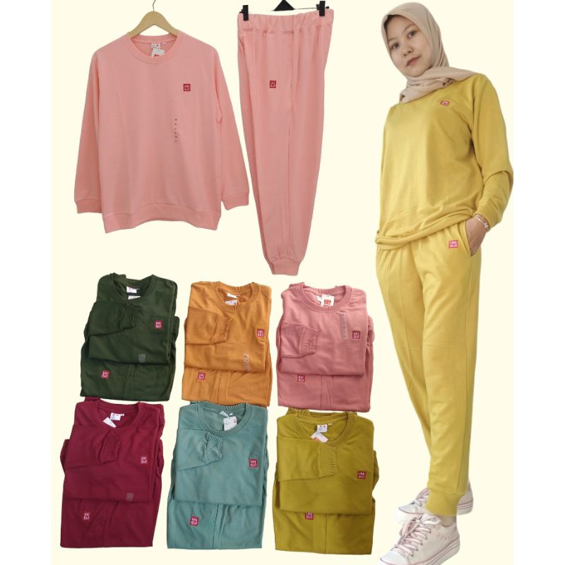 Jual Oneset UNIQLO Setelan Sweater UNIQLO Sweater + joger Setelan ...