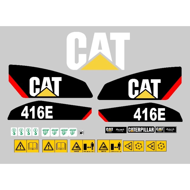 Jual Best Seller Stiker Backhoe Loader Cat 416E Sticker Alat Berat ...