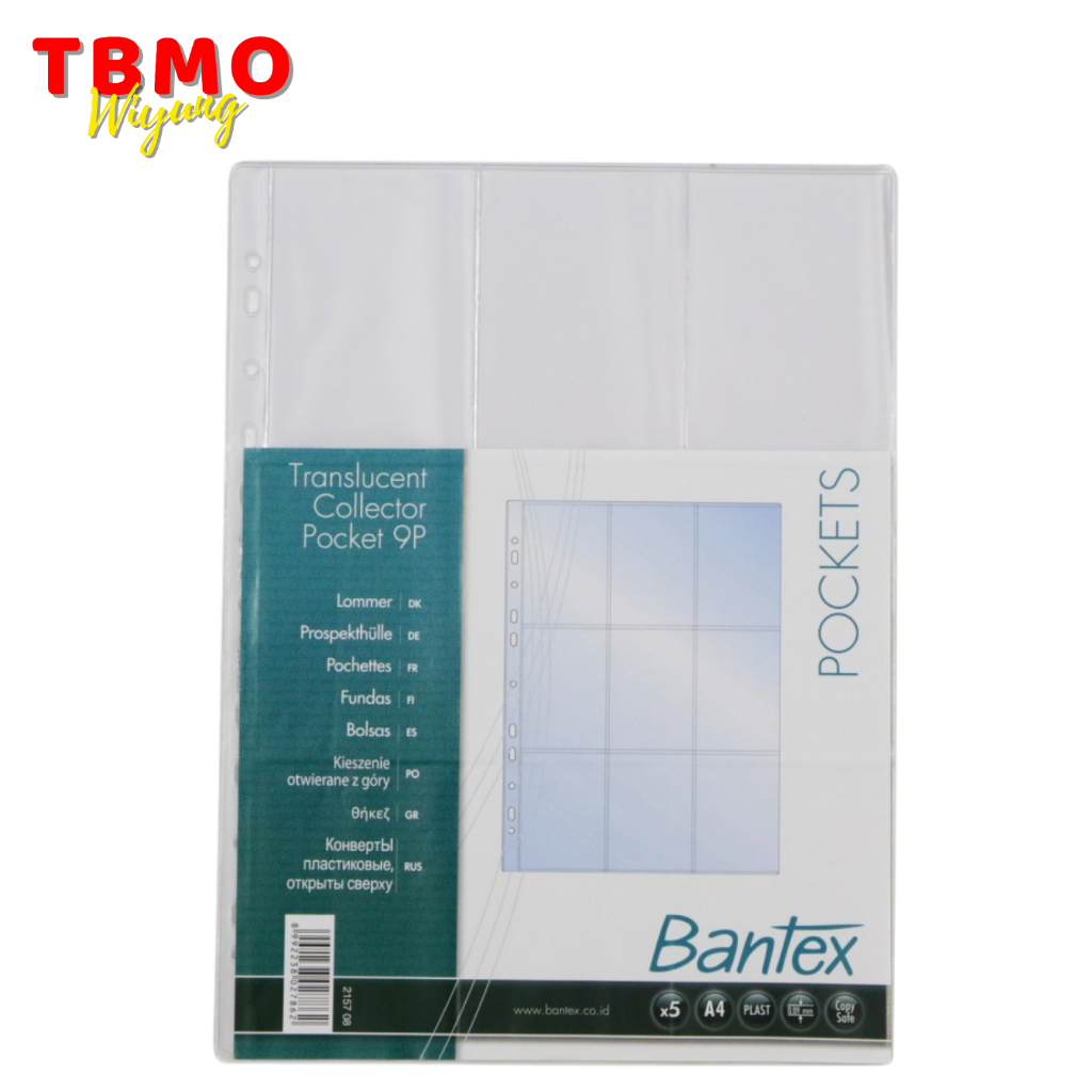 Jual TBMO Bantex Clear Sleeve Photocard Collector Pocket A4 9P 2157 08 ...