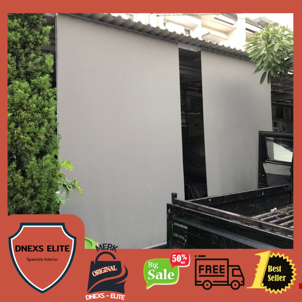 Jual suntex sekat roller blind tirai outdoor anti panas dan tampias ...