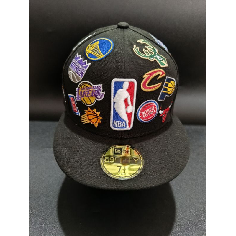 Jual Topi Caps New Era NBA Big Logo Full Team All Over Team Black ...