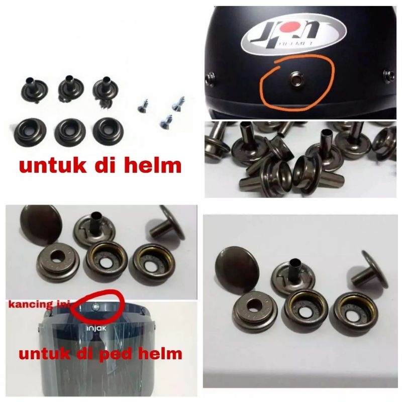 Jual kancing helm bogo untuk di helm + di pet / ped helm | Shopee Indonesia