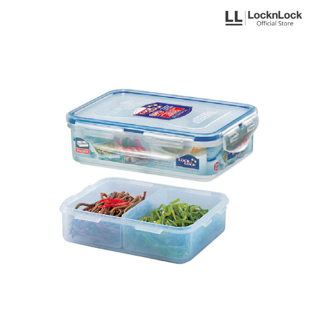 Jual LocknLock Classic Kotak Makan Rectangular Short 550ml With Divider - HPL815C | Shopee Indonesia