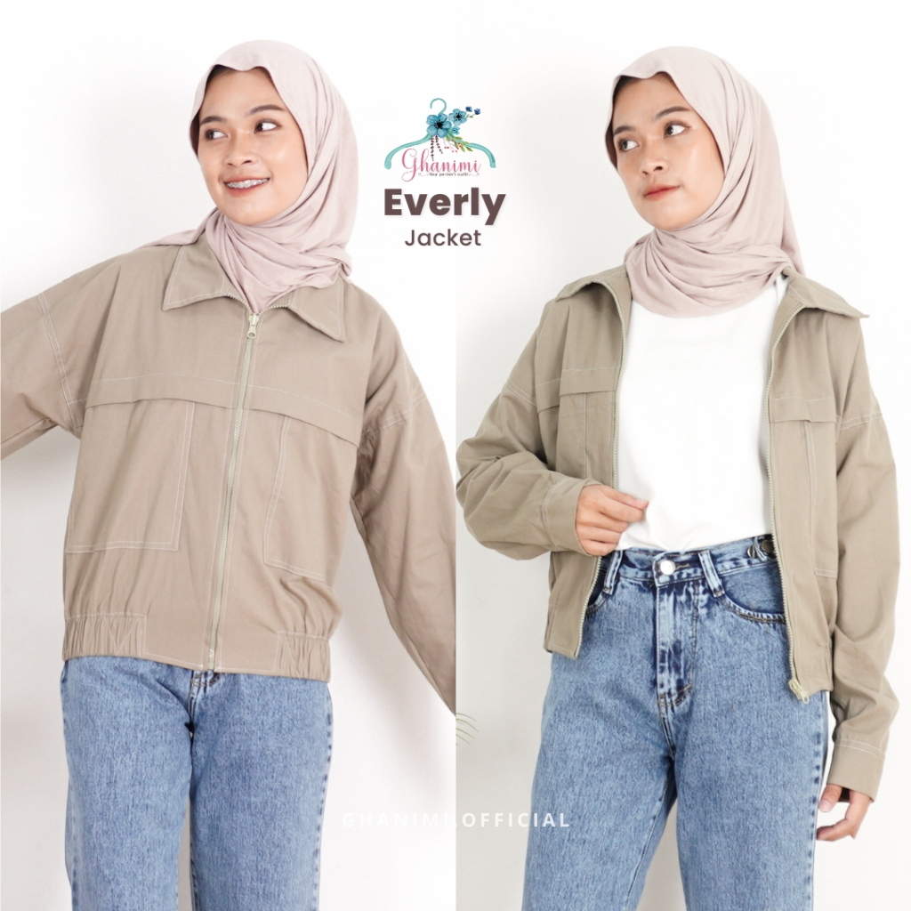 Jual Ghanimi - Everly Jacket [GREY]/ Jaket polos / Jaket Casual Formal | Shopee Indonesia