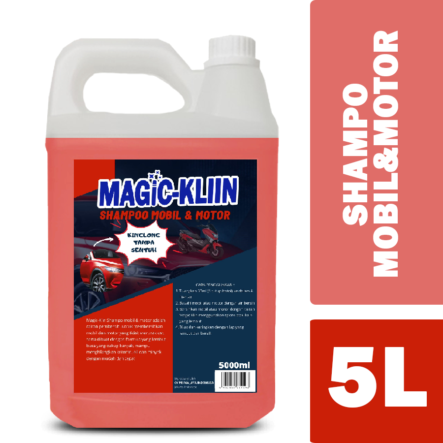 Jual Magic-Klin Shampo Mobil & Motor Touchless 5 Liter | Shopee Indonesia