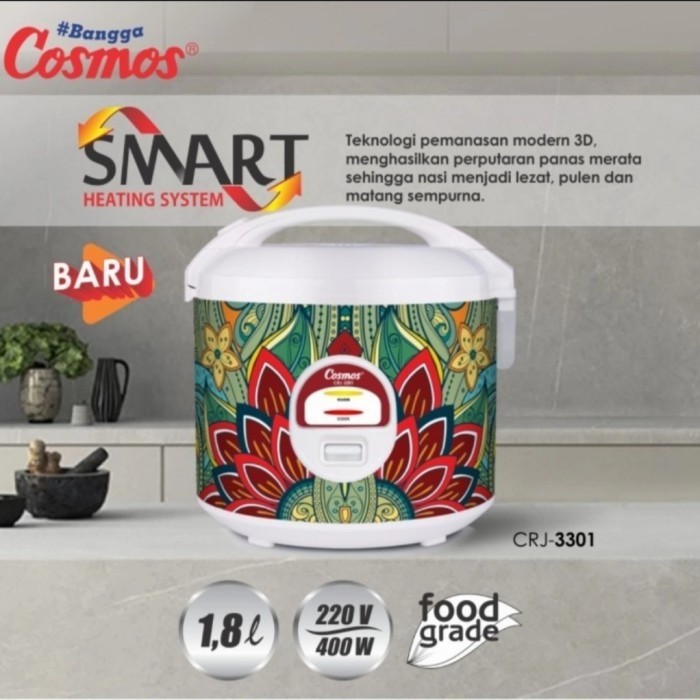 Jual MAGIC COM 3301 COSMOS / COSMOS Rice Cooker 1.8 Liter CRJ-3301 ...