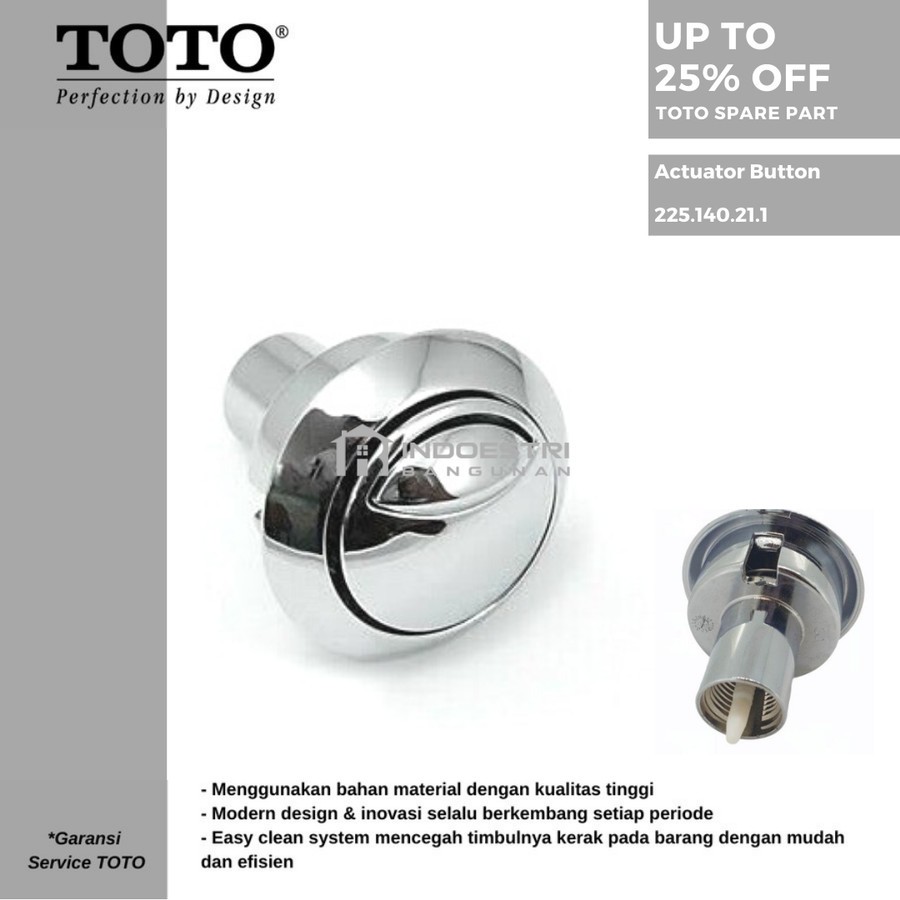 Jual Tombol Closet Duduk TOTO 225.140.21.1 Tombol Dual Flush / Spare ...