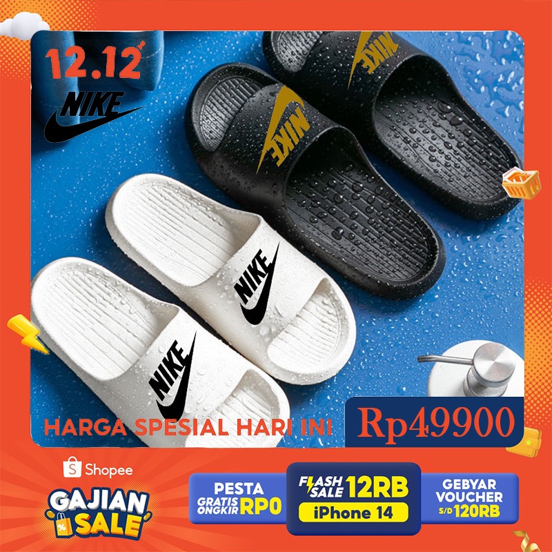 Jual Sendal NIKE Pria Sandal Slide Kamar Mandi Hotel Empuk Karet Anti ...
