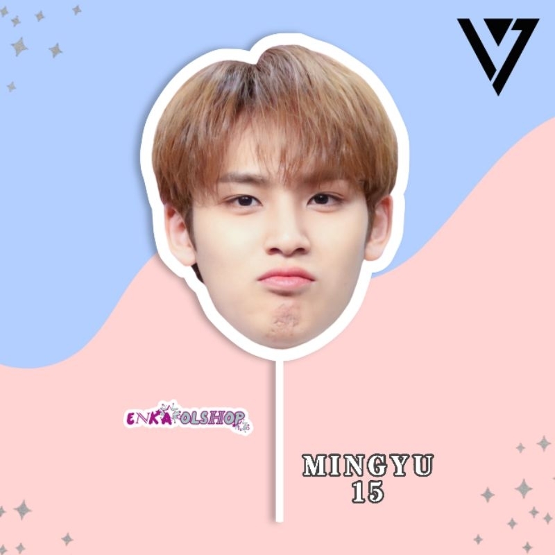 Jual FAN FACE/KIPAS MUKA SEVENTEEN : MINGYU handfan, kipas kpop, kipas ...