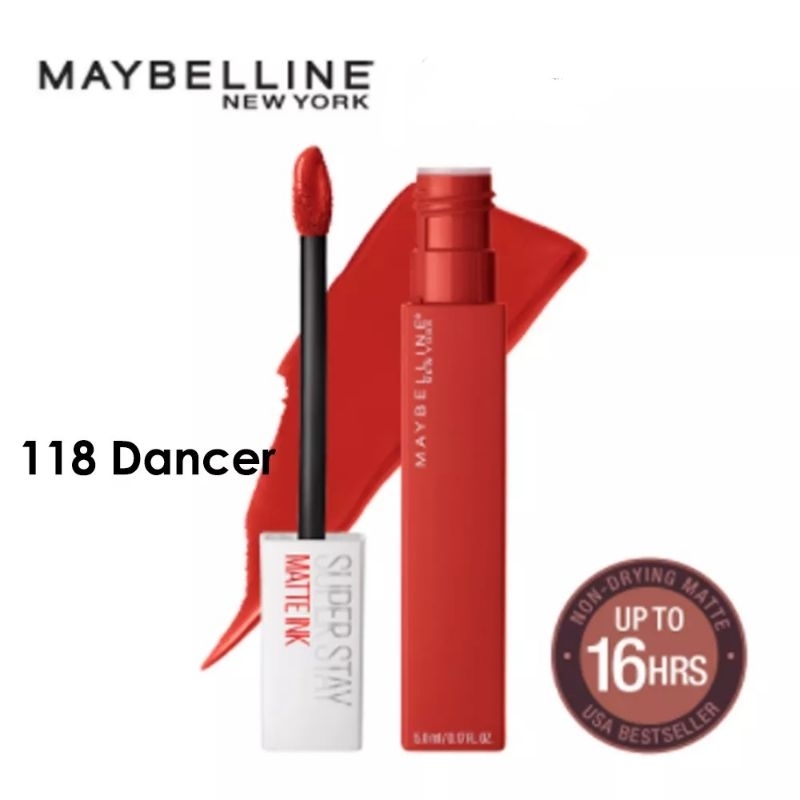Jual [Original, 118] Maybelline Superstay Matte Ink Liquid Matte ...