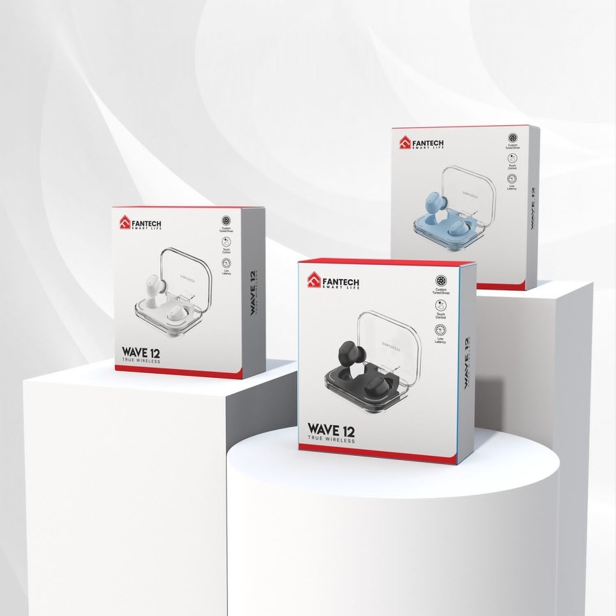 Jual TWS Fantech Wave 12 TW12 Bluetooth 5.3 Touch Control Low Latency ...