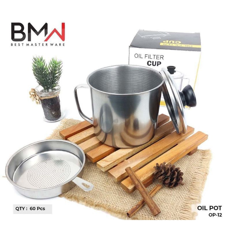 Jual Oil pot stanless / penampung minyak bekas merk random ya sesuai ...