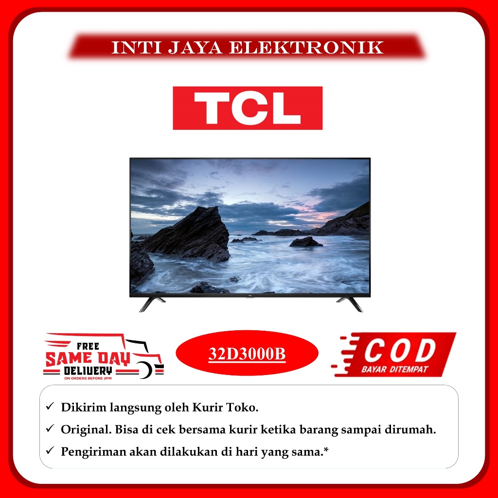 Jual TV TCL 32INCH DIGITAL TV FULL HD 32 INCH TCL 32D3000B | Shopee ...