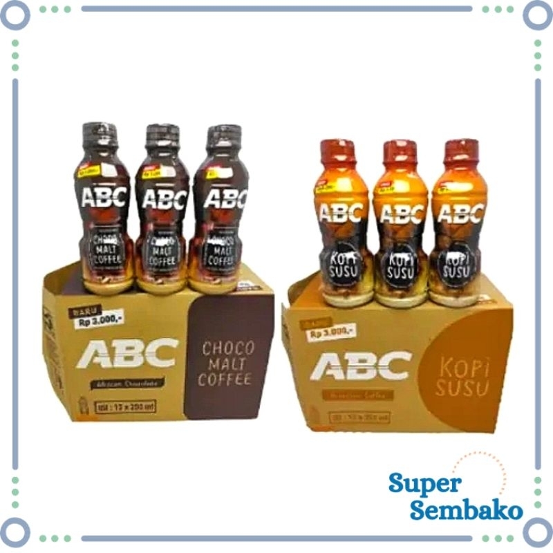 Jual KOPI ABC CHOCO MALT COFFEE SUSU 200ml PER 1 DUS KARTON ISI 24 ...