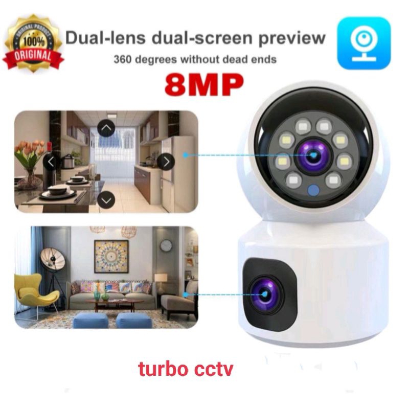 Jual V380 PRO CCTV Dua Lens Kamera WIFI WIreless 380 Derajat View ...