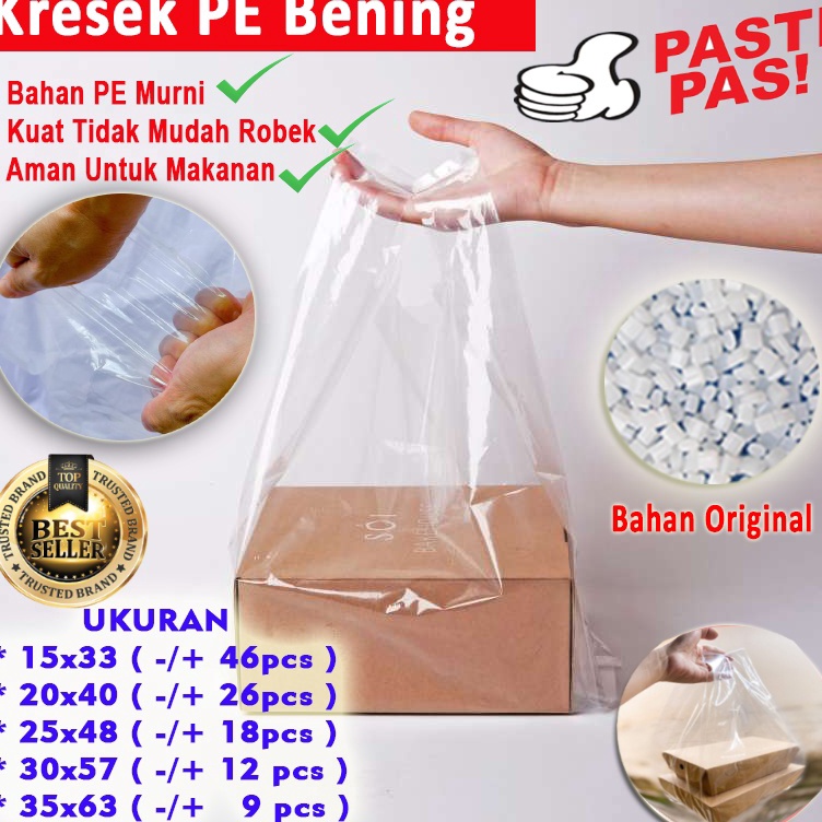 Jual MODEL IIA983 Plastik kresek PE Bening | Kantong Kresek PE Bening ...