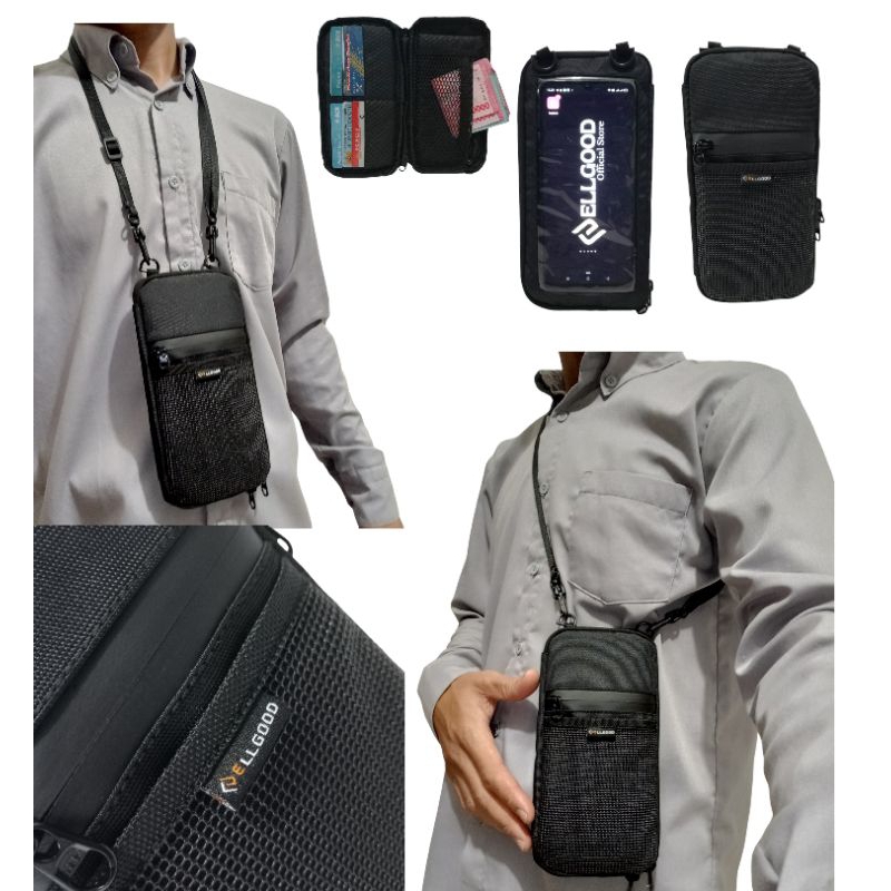 Jual DOMPET HANDPHONE DAN KARTU SLINGBAG PRIA ANTI AIR BY ELLGOOD ...