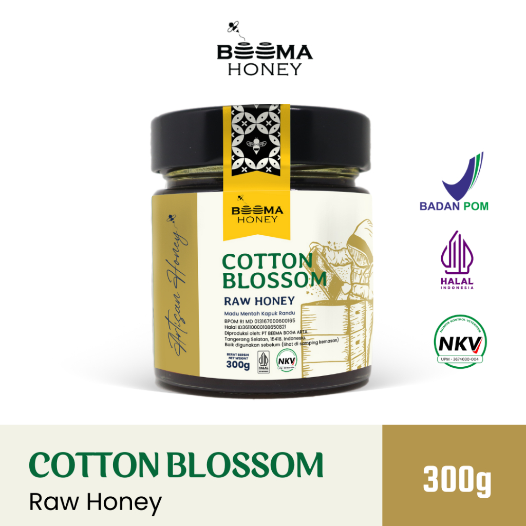 Jual Beema Honey - Cotton Blossom Raw Honey - 300g | Shopee Indonesia