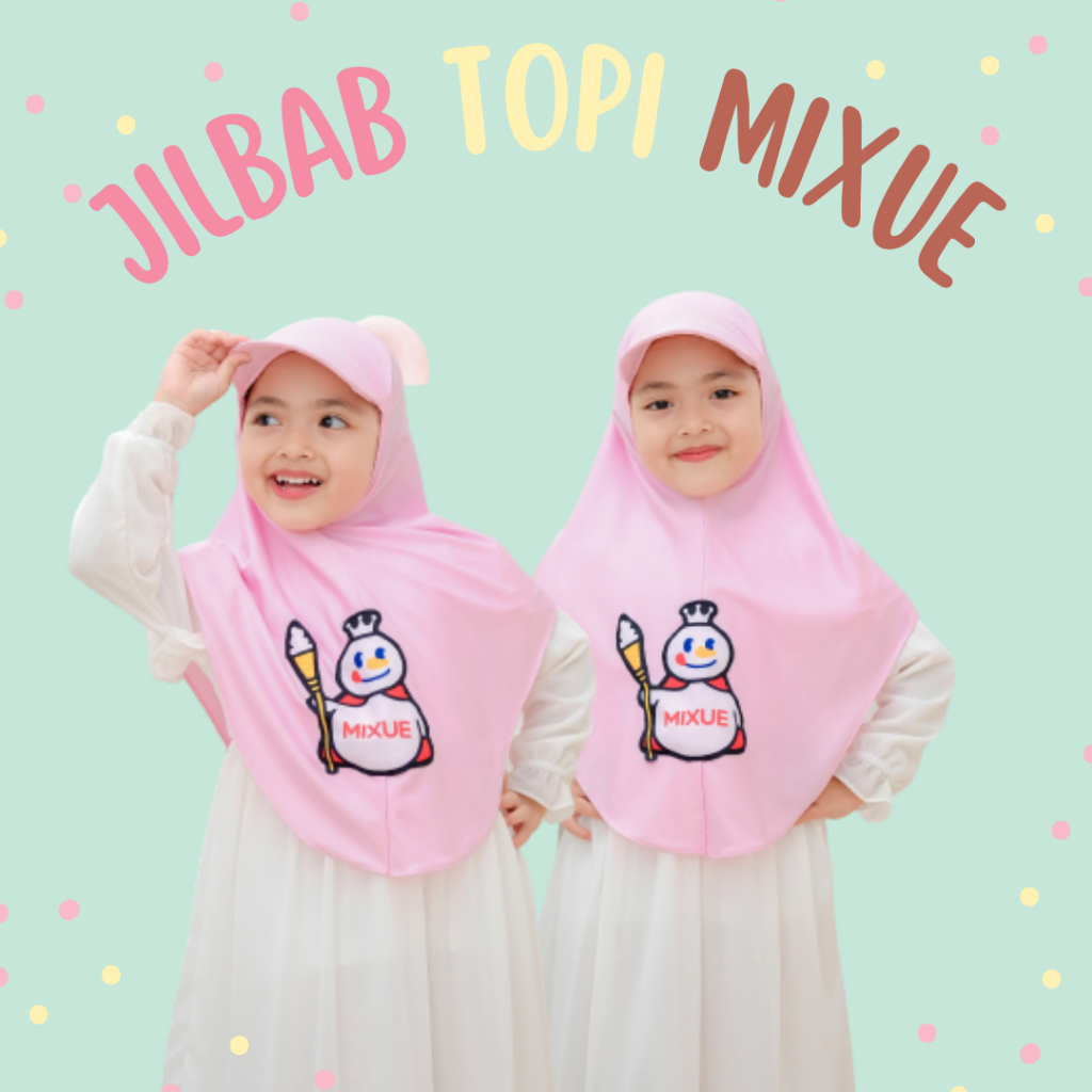 Jual JILBAB TOPI ANAK MIXUE - HIJAB MIKSUE MODEL TOPI | Shopee Indonesia