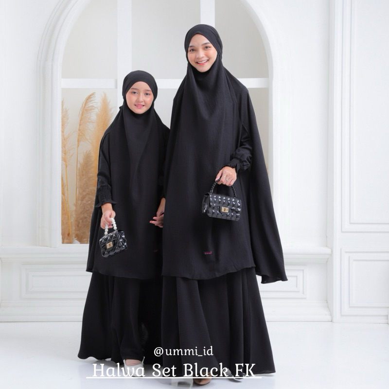 Jual Ummi - Setelan Gamis Syar’i Couple mom dan Kisd/ French Khimar ...
