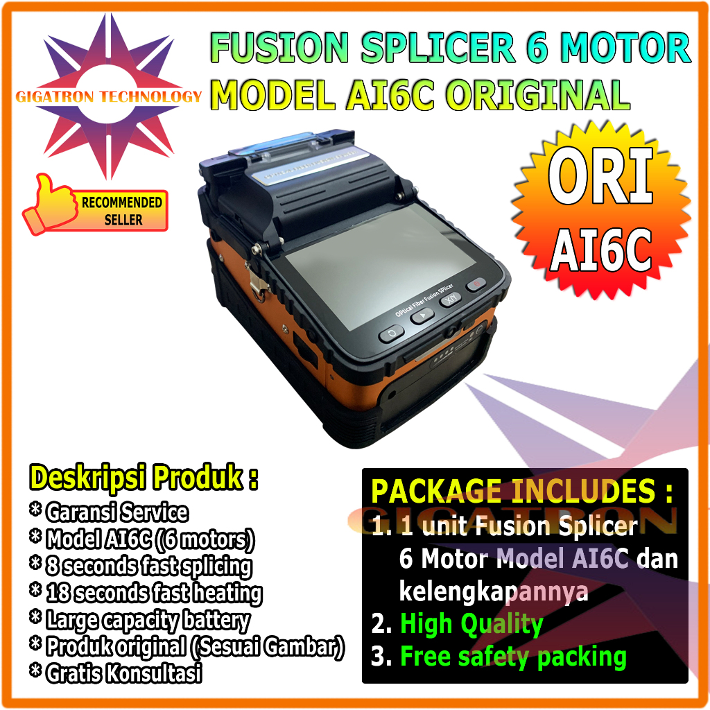 Jual Fusion Splicer Signal Fire AI6C Fiber Optic 6 Motors / AI-6C ...