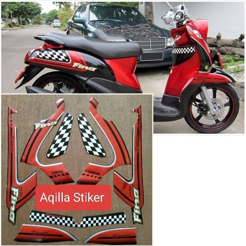 Jual Striping sticker lis les decal polet orian standar motor Yamaha ...