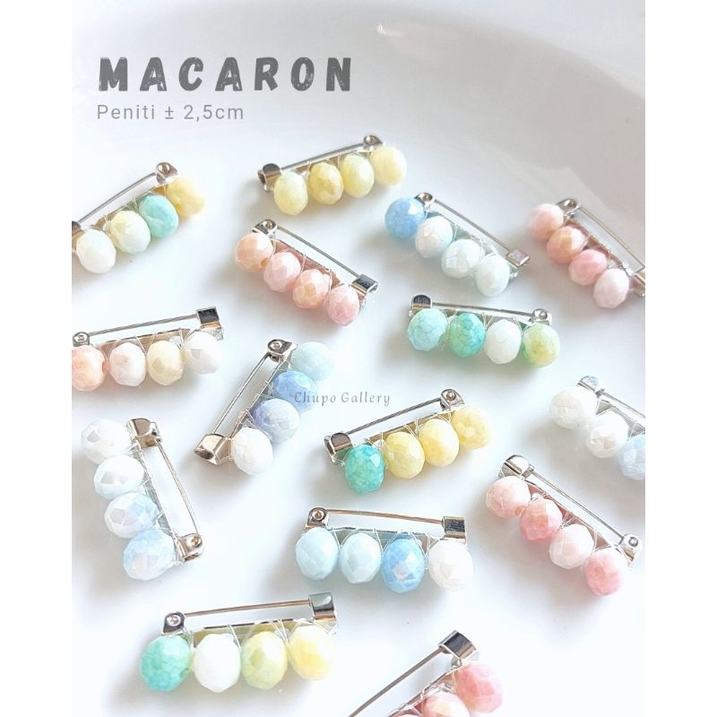 Jual MACARON bros dagu hijab peniti 2,5cm Stainless ANTI KARAT tajam ...