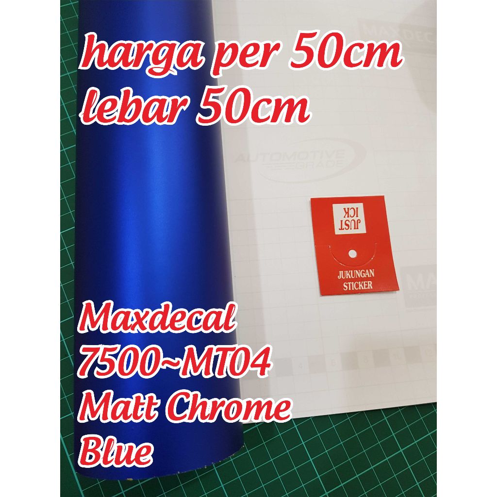 Jual Stiker Biru - Sticker Maxdecal Matt Chrome Blue - per 50cm lebar ...