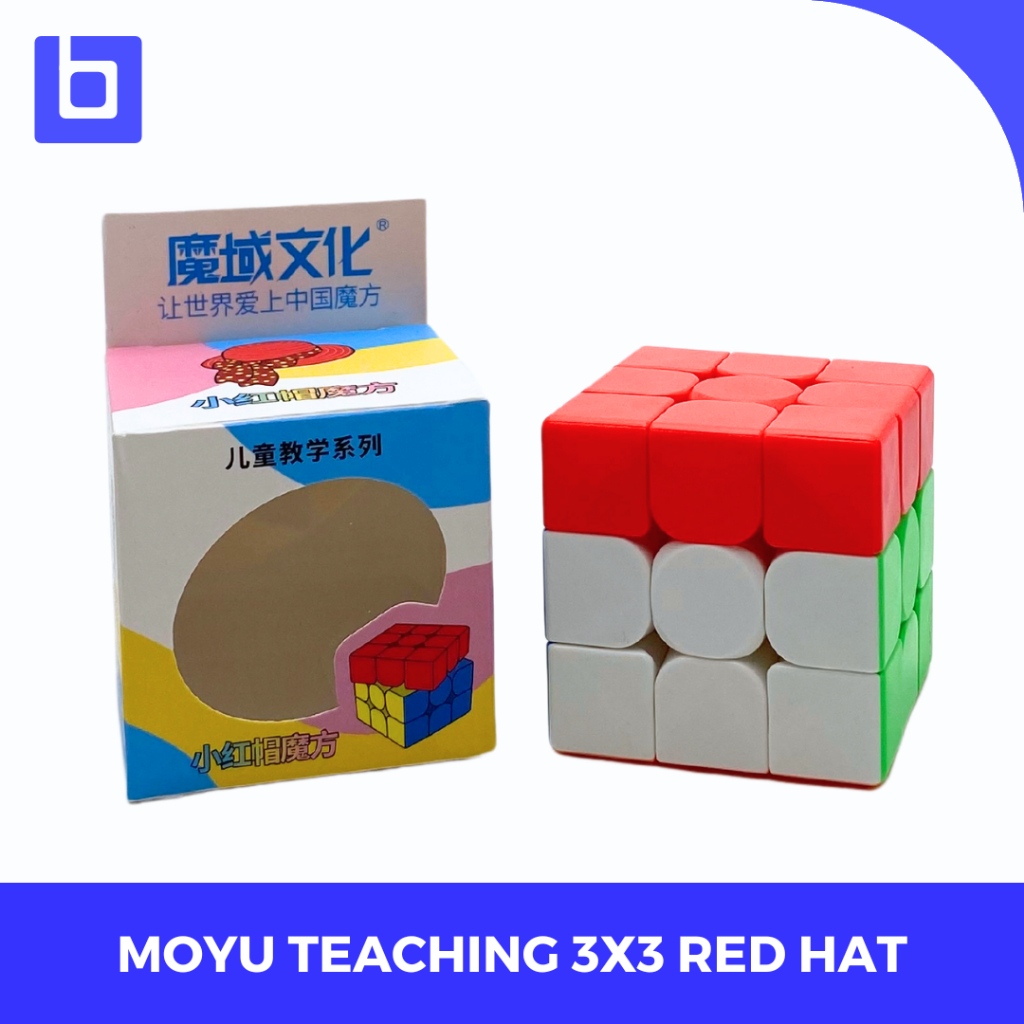 Jual Cube 3x3 Moyu Teaching Series Red Hat 3x3 Stickerless Original ...