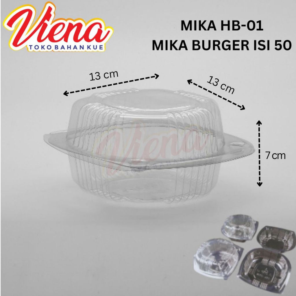 Jual Mika VIP HB - 01 isi 50 / Mika Burger / Mika Bulat Plastik / Mika ...
