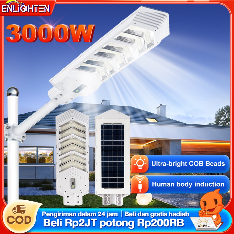 Jual 【Garansi 10 tahun】Lampu tenaga surya outdoor matahari 1500W 0 Biaya listrik sepanjang tahun ...