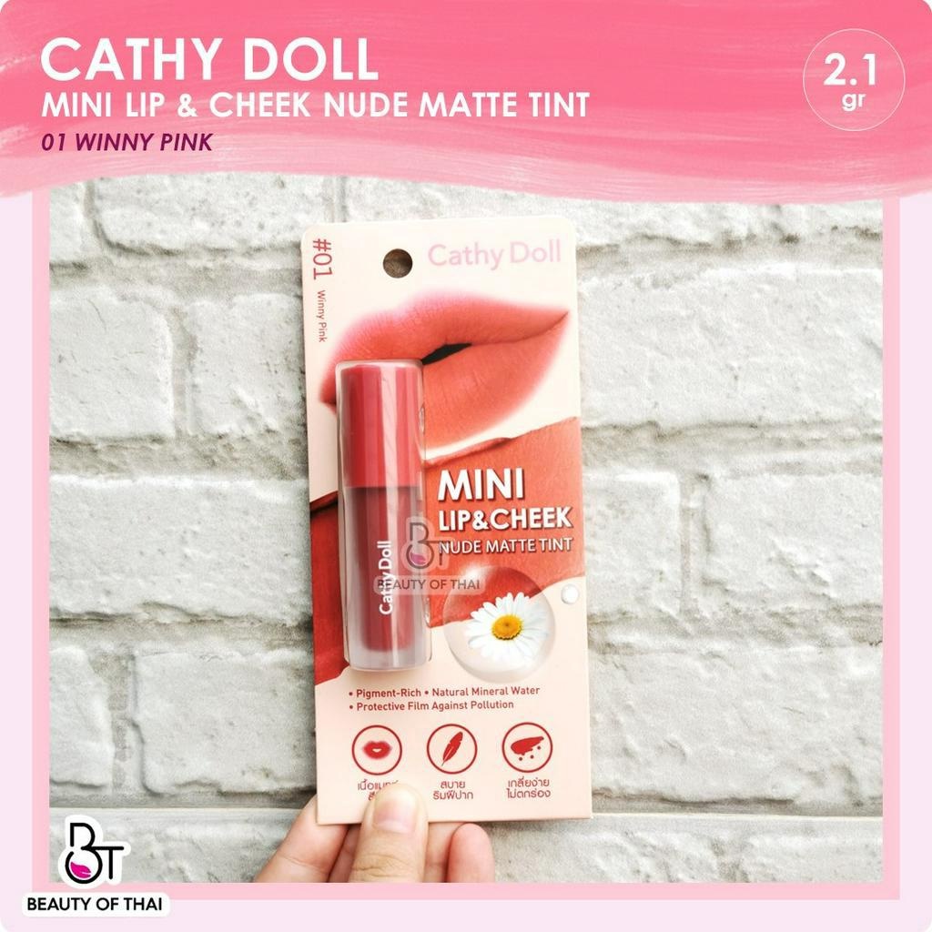 Jual CATHY DOLL MINI LIP & CHEEK NUDE MATTE TINT | Shopee Indonesia