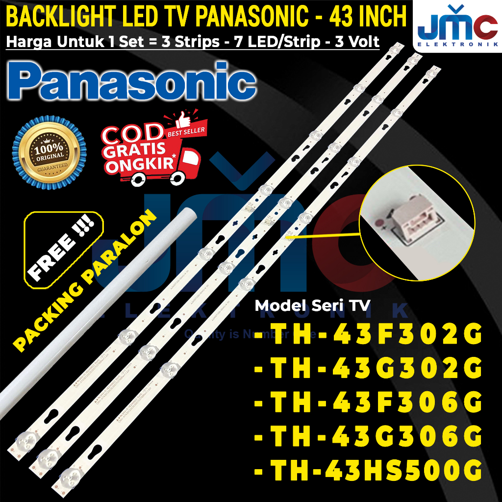 Jual Backlight TV PANASONIC 43 Inch TH-43F302G TH-43G302G TH-43F306G TH ...
