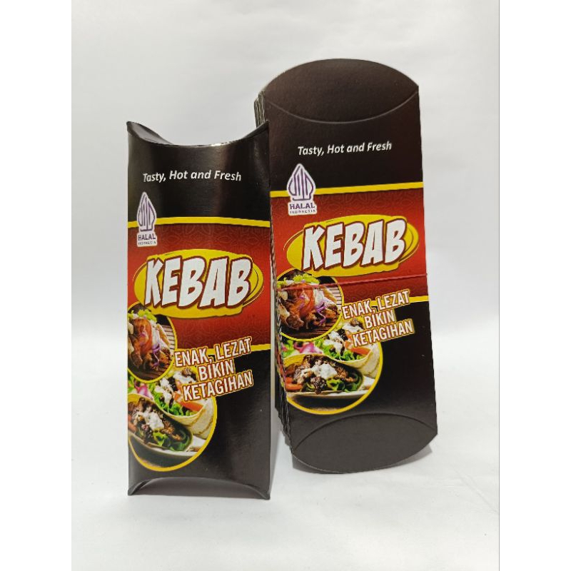 Jual Bungkus kebab mini / packaging kebab mini / box kebab mini ...