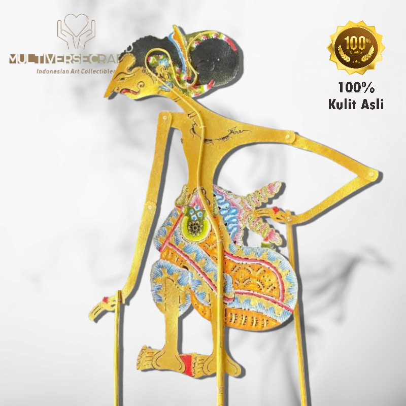 Jual Wayang Kulit Sapi Asli Puntodewo/Puntadewa/Yudhistira Emas Alusan ...