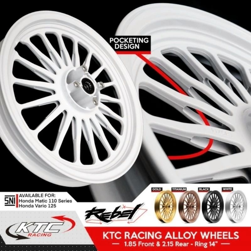 Jual VELG KTC Racing Rebel palang 18 vario 125 vario 150 pelek ktc ...