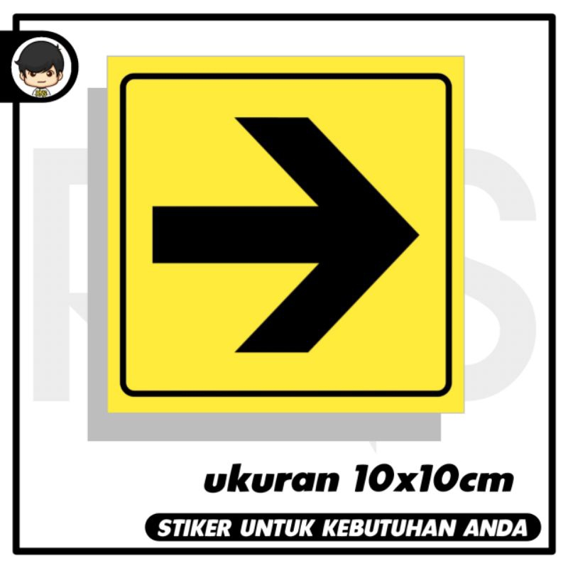 Jual stiker arah panah tujuan mall gedung sticker rambu | Shopee Indonesia
