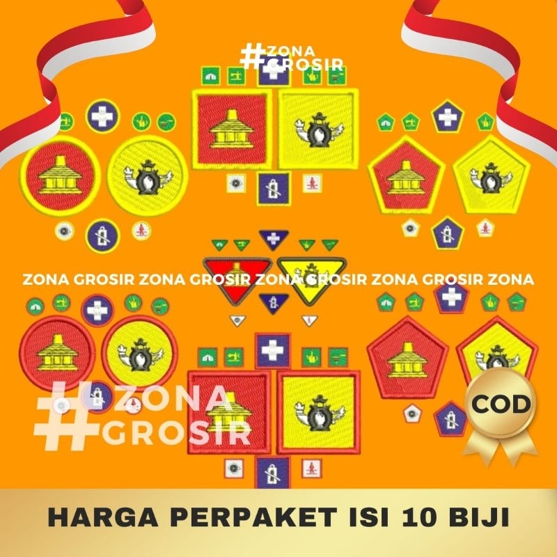 Jual Tkk wajib siaga penggalang penegak bordir ( 1 paket isi 10 biji ) | Shopee Indonesia