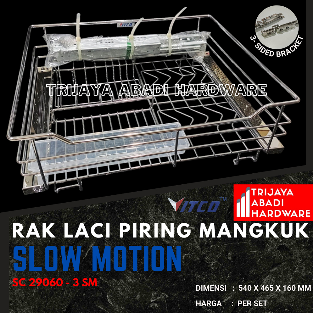 Jual Vitco SC 23060 / XC 29060 - 3 SM Slow Motion Rak Laci Dapur Piring ...