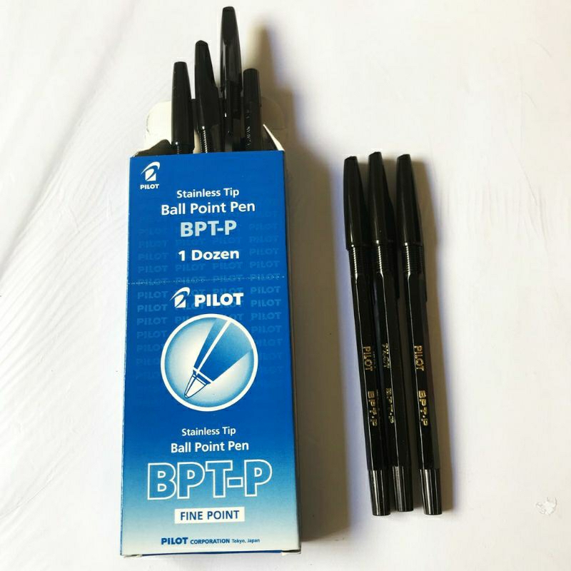 Jual pulpen pilot bolpoin pilot hitam 12 pcs BPTP pilot bolpoint ...
