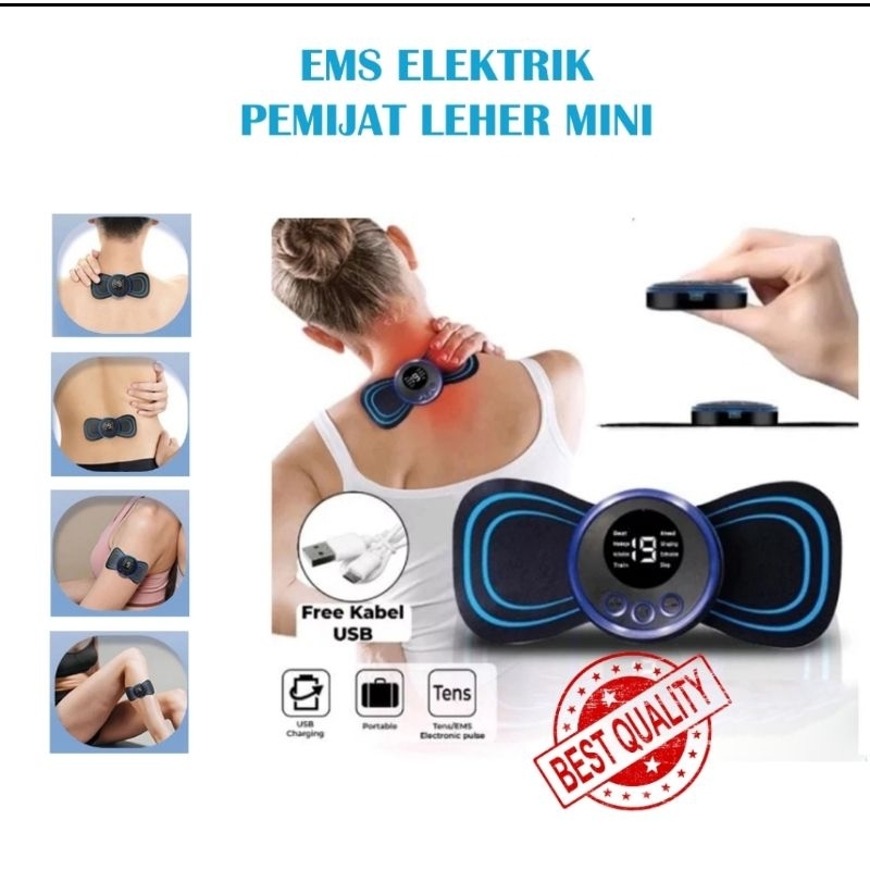 Jual Alat Pijat Elektrik Leher Mini Pad Electric EMS Massager | Shopee Indonesia