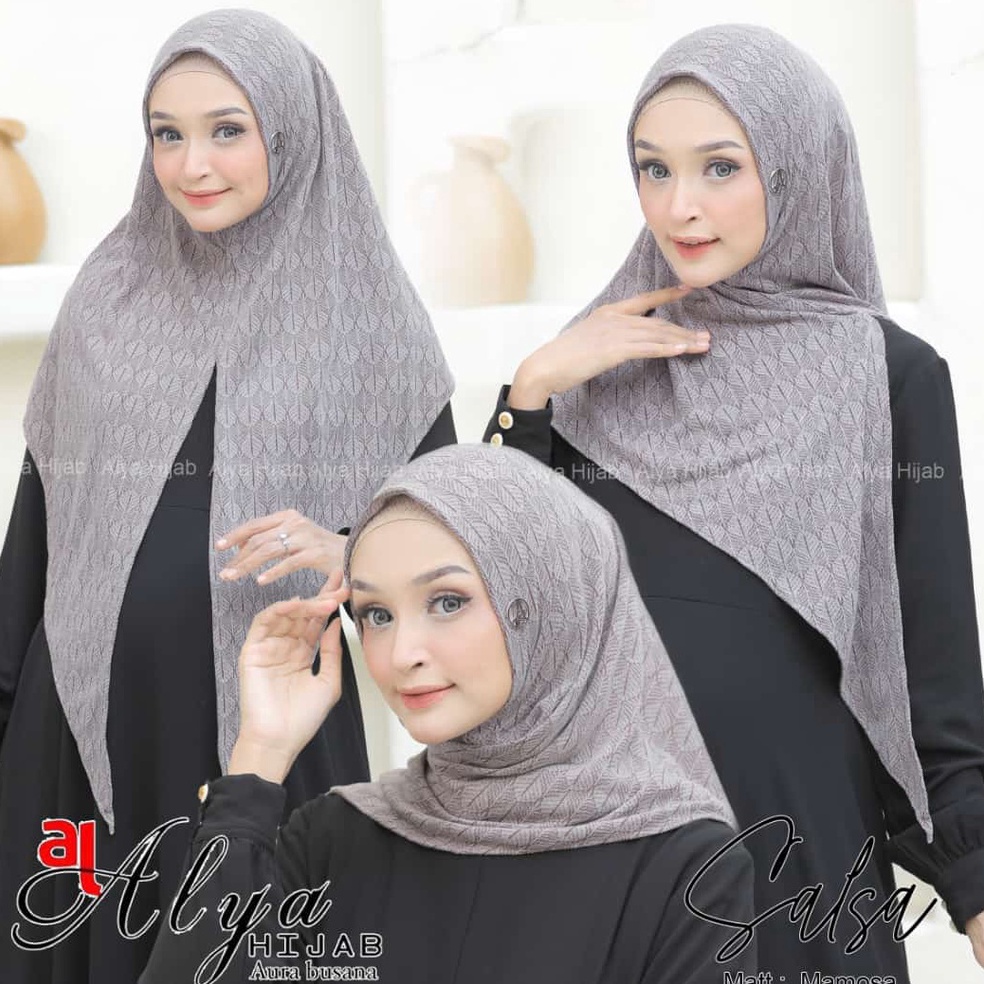 Jual Kode KKN951 Jilbab Segi Tiga Instan Salsa Bahan Jersey Mamosa By ...