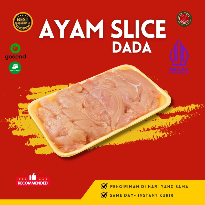 Jual Daging Ayam Slice Dada 500gr | Dada Ayam Slice | Paha Ayam Slice ...