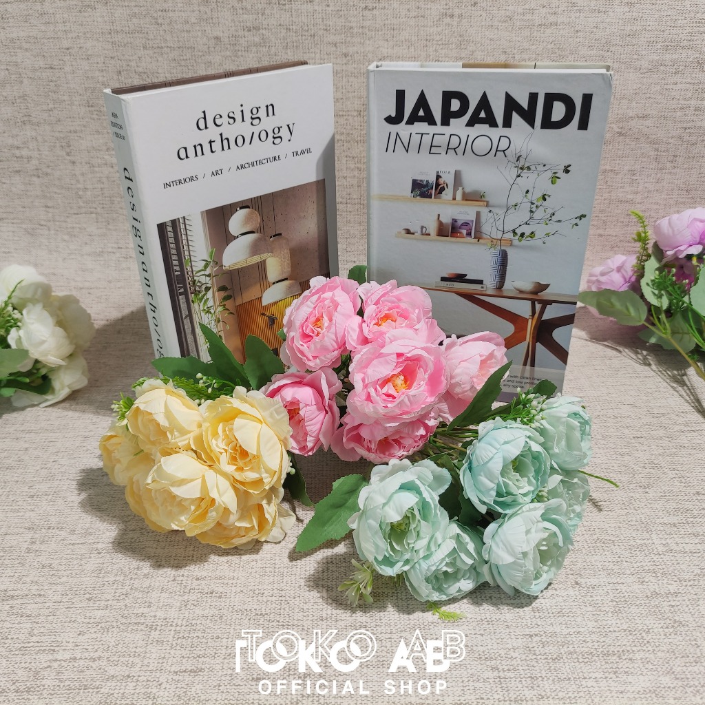 Jual BUNGA ARTIFICIAL PEONY ZQ6-SL BUNGA PLASTIK DEKORASI HIAS WEDDING ...