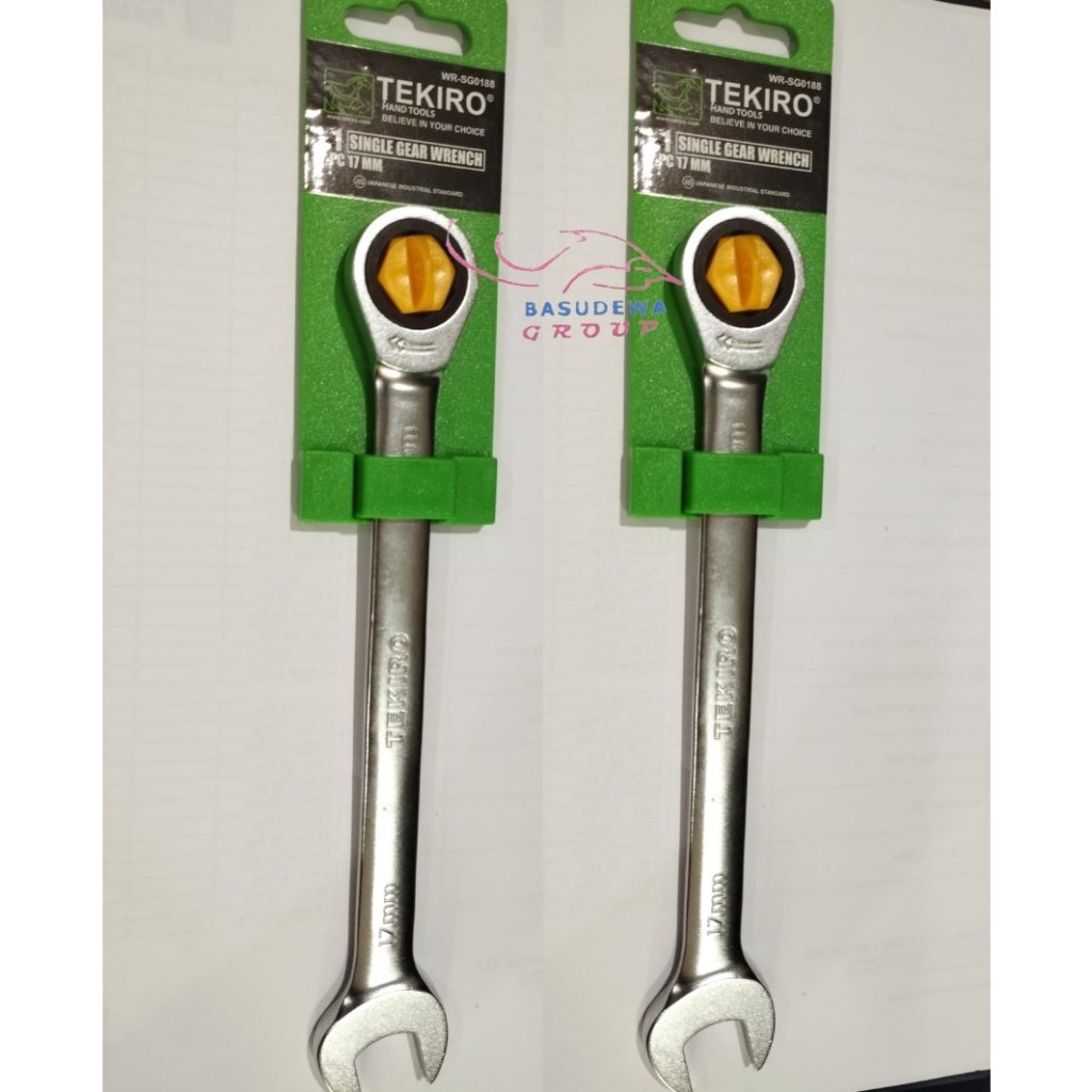 Jual TEKIRO KUNCI RING PAS RACHET PANJANG 17MM / SINGLE GEAR WRENCH 17 MM | Shopee Indonesia