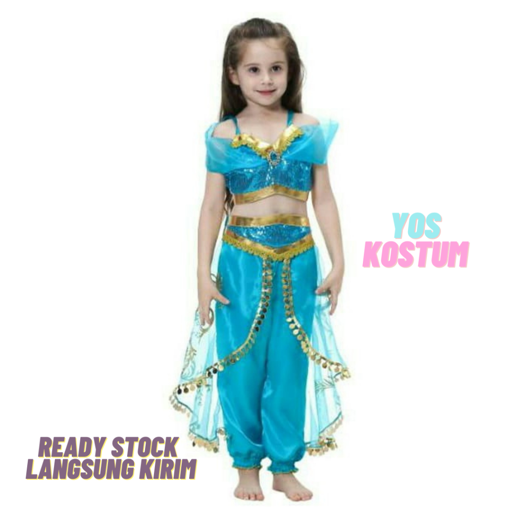 Jual Kostum Anak Jasmine II Aladdin Princess Dress Gaun Baju Pesta ...