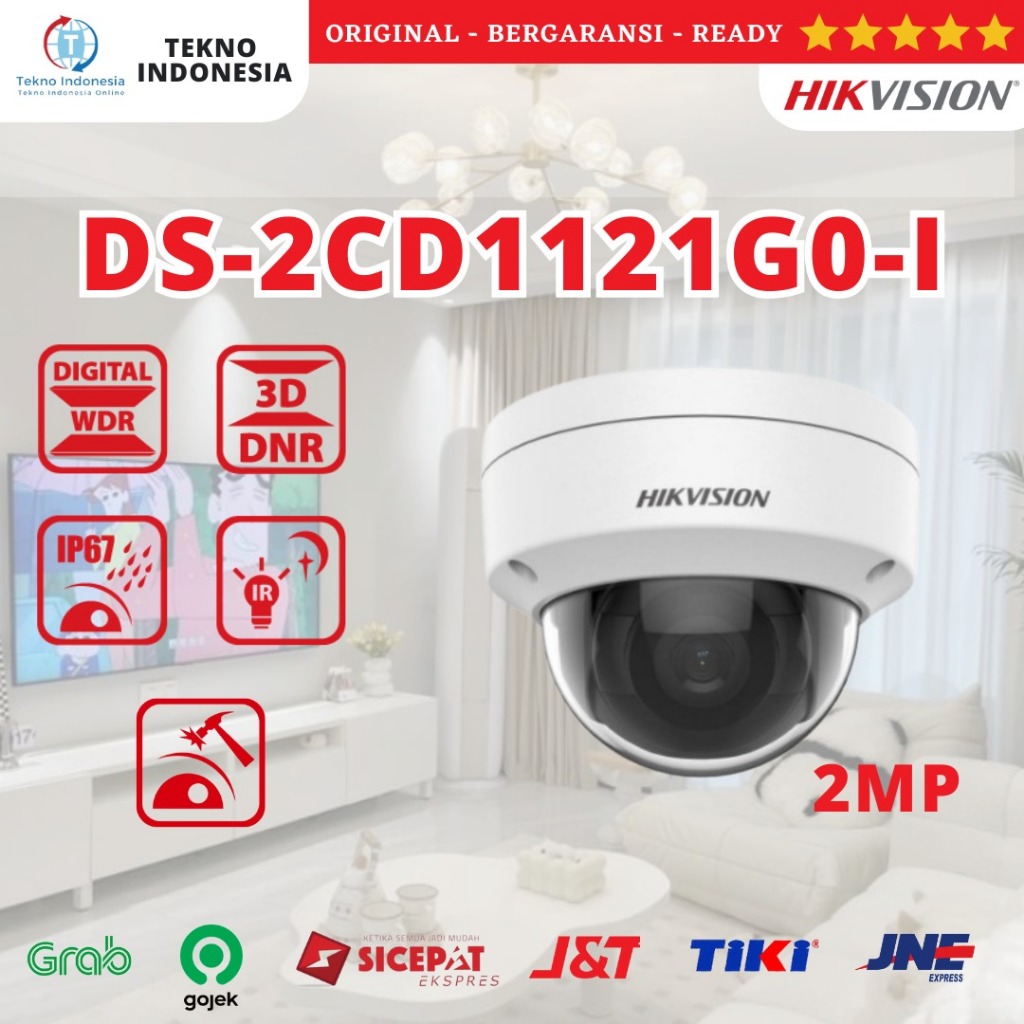 Jual Hikvision DS-2CD1121G0-I 2MP Fixed Dome IP Camera Indoor POE IR | Shopee Indonesia